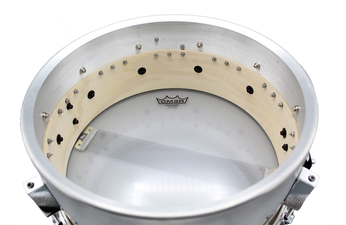 6.5×14 Hybrid Maple and Champagne Sparkle Snare – Pork Pie Percussion